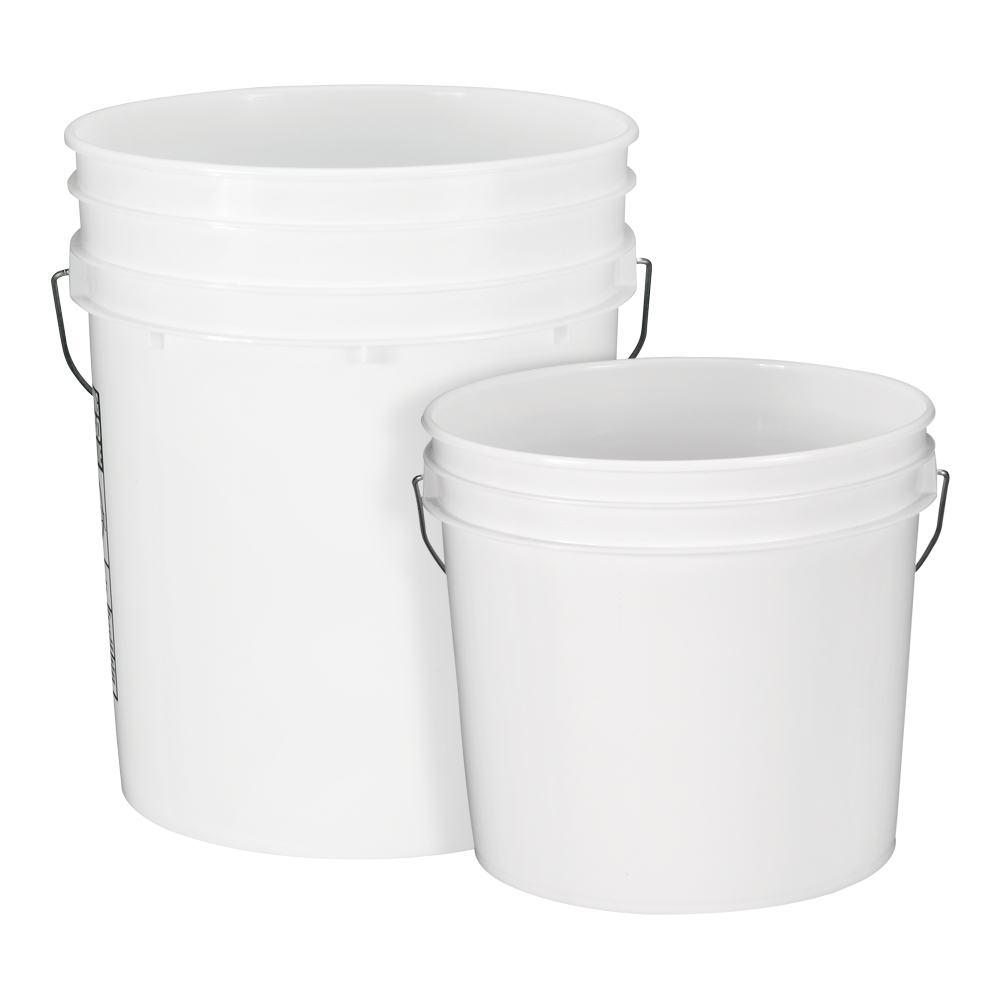 QEP Plastic Mixing Bucket White 3 1 2 Gallon FloorBox