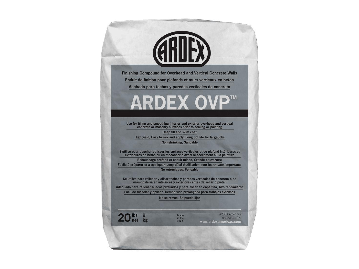 Ardex - OVP Finishing Compound for Overhead and Vertical Concrete Walls ...