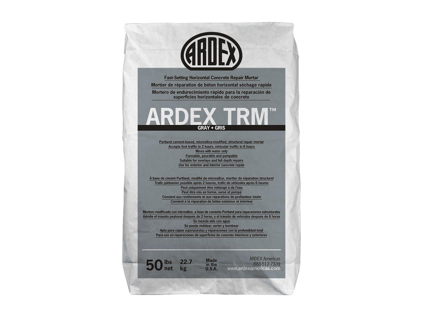 Ardex - TRM Fast-Setting Horizontal Concrete Repair Mortar, Gray - 50 ...