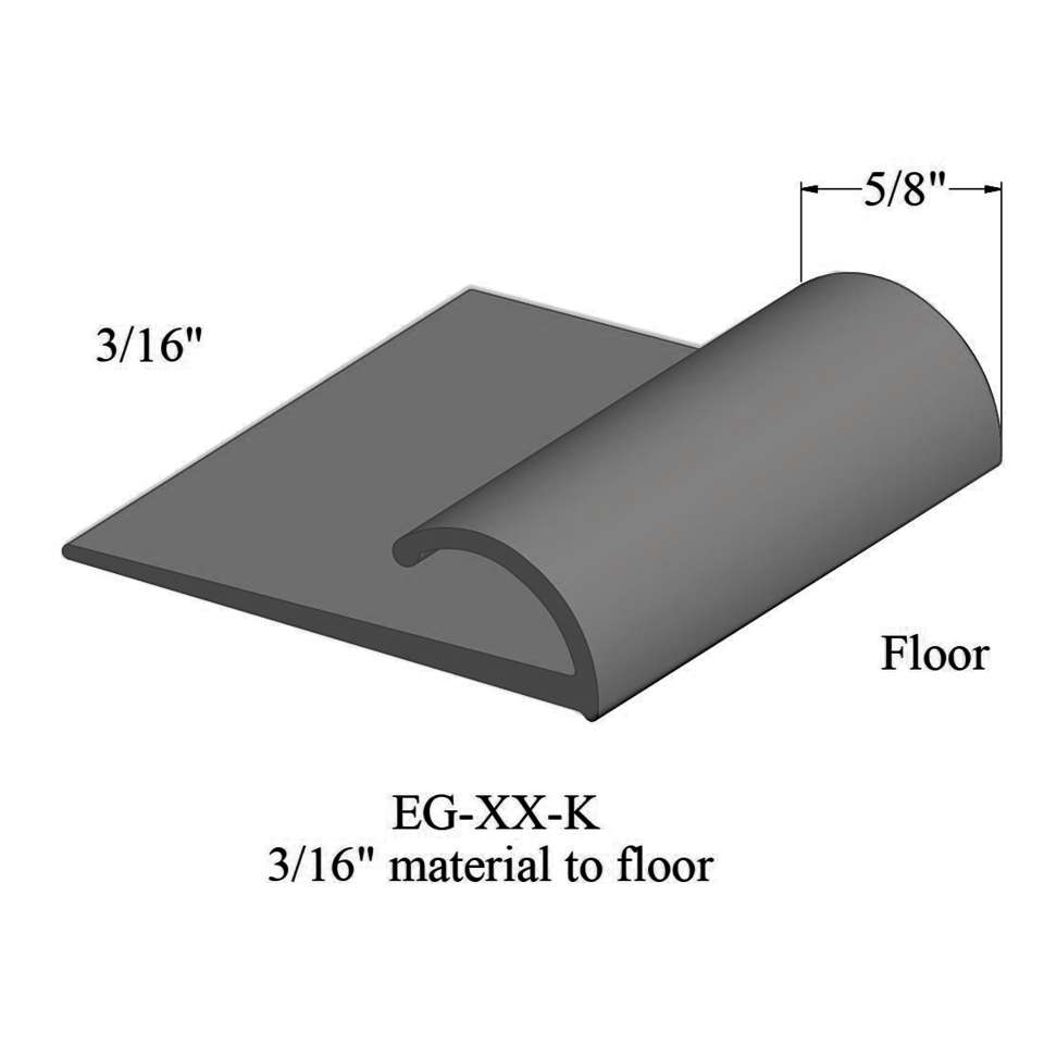 Johnsonite - Edge Guards - EG 48 K 3/16" material to floor #48 Grey 12 ...