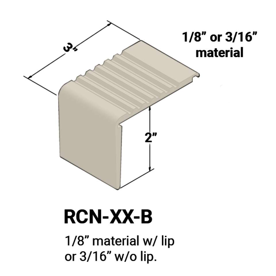Johnsonite - Stair Nosings - ⅛” material with lip or 3⁄16" without lip ...