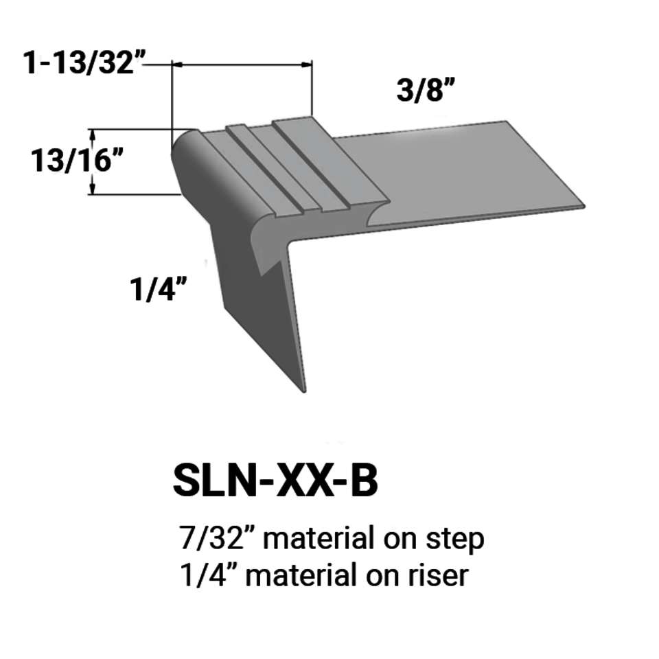 Johnsonite - Stair Nosings - 7⁄32 " material on step to ¼" material on ...