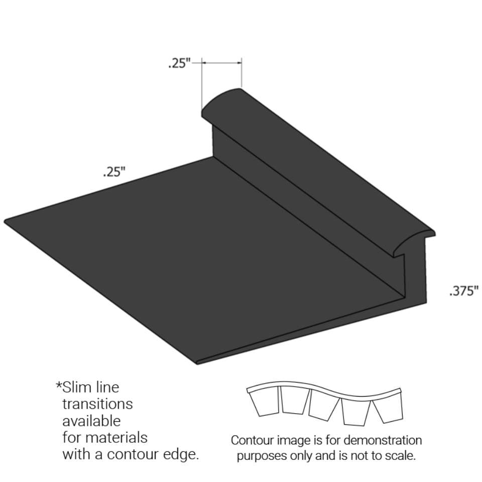 Johnsonite - Slim Line Transitions - SLTC 40 F 1/4 to 3/8" material ...