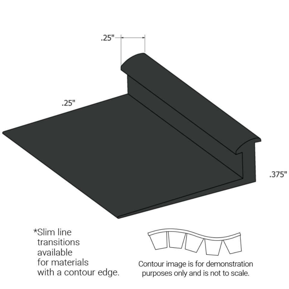 Johnsonite - Slim Line Transitions - SLTC 82 F 1/4 to 3/8" material ...