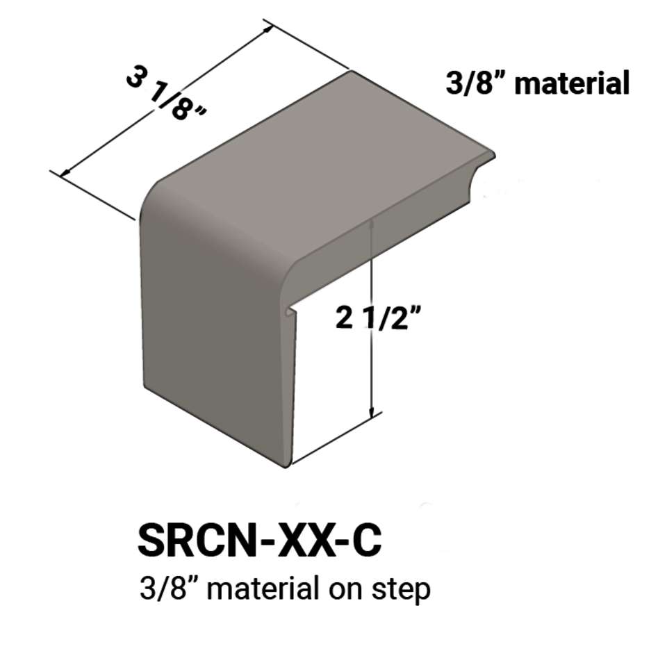 Johnsonite - Stair Nosings - 3⁄8” material on step #32 Pebble 12 ...