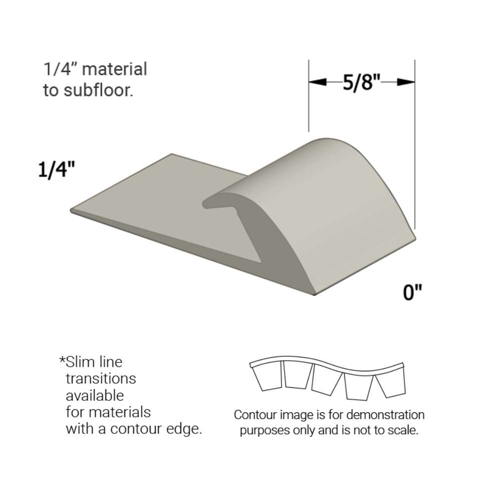 Johnsonite - Slim Line Transitions - SLTC 77 L 1/4 matériau de sous ...