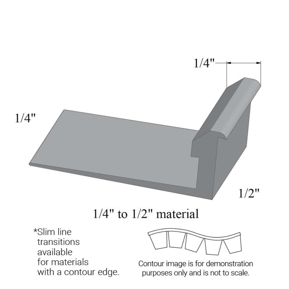 Johnsonite - Slim Line Transitions - SLTC 69 G 1/4 to 1/2" material ...