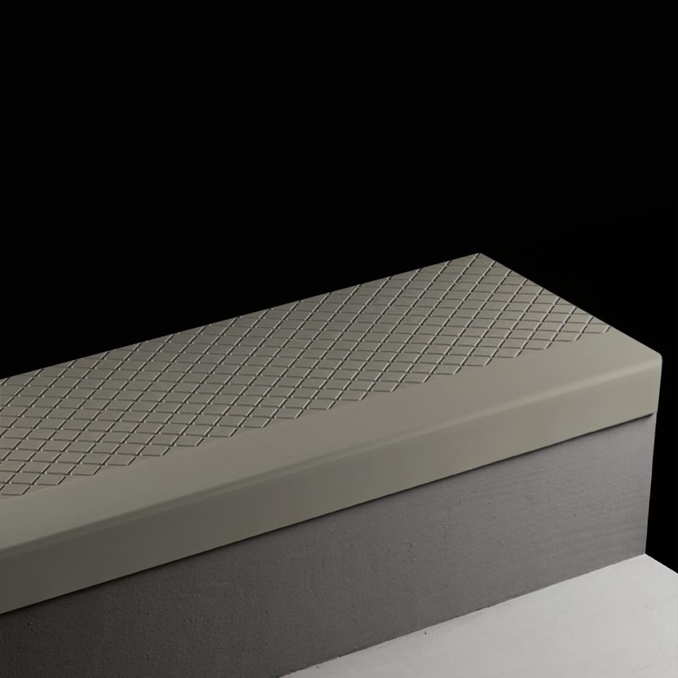 Johnsonite - Angle Fit Rubber Stair Tread Diamond #20 Charcoal with ...