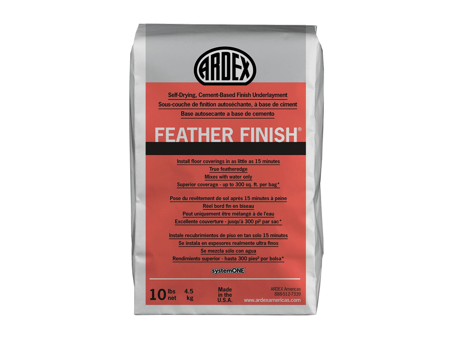 Ardex - FEATHER FINISH Cement-Based Finishing Underlayment, White - 10 ...