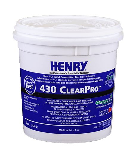 Henry - 430 ClearPro Thin-Spread VCT Floor Tile Adhesive - 3.78 L ...