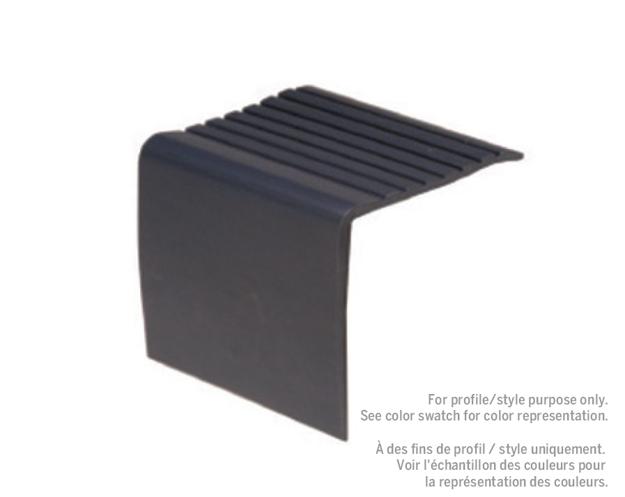 M-D PRO - Vinyl Overlap Stair Nosing Black Brown #052 2 3/8" x 2 3/8" x ...