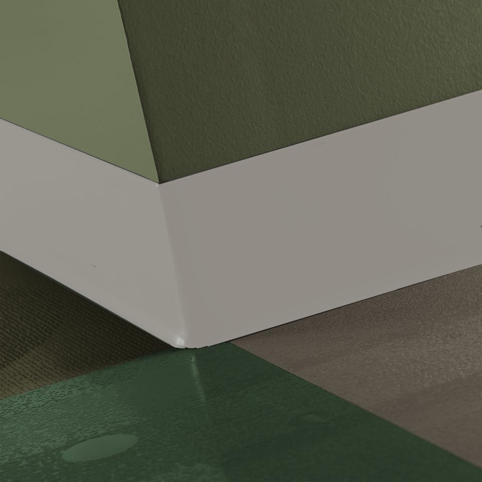 Tarkett - Rubber Wall Base TightLock Resilient #VL2 Whispering Mist 4-3 ...