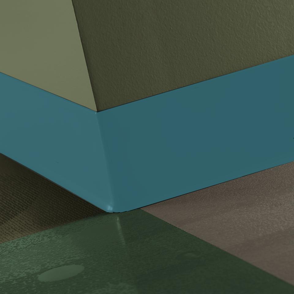 Tarkett - Rubber Wall Base TightLock Resilient #VM5 Dream Teal 4-3/8" x ...
