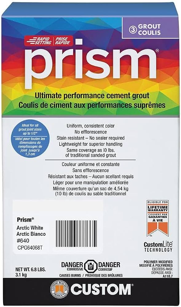 Custom Building Products - Ultimate Performance Sanded Grout Prism #386 ...