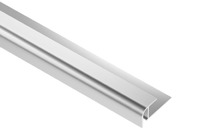 Schluter - VINPRO-RO Bullnose Aluminum Anodized Brushed Chrome 1/2" (12 ...