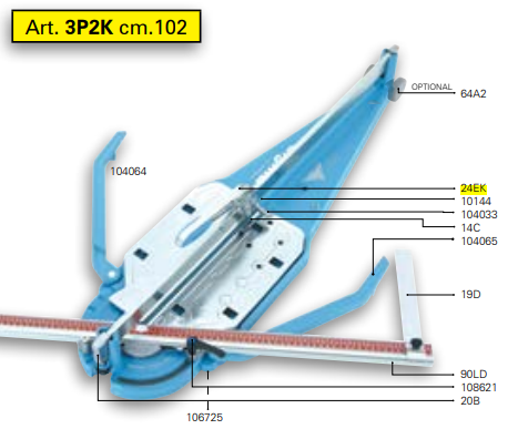 Sigma - Pushing Handle Serie 3 Klick-Klock - 15mm Groove - 24EK | FloorBox