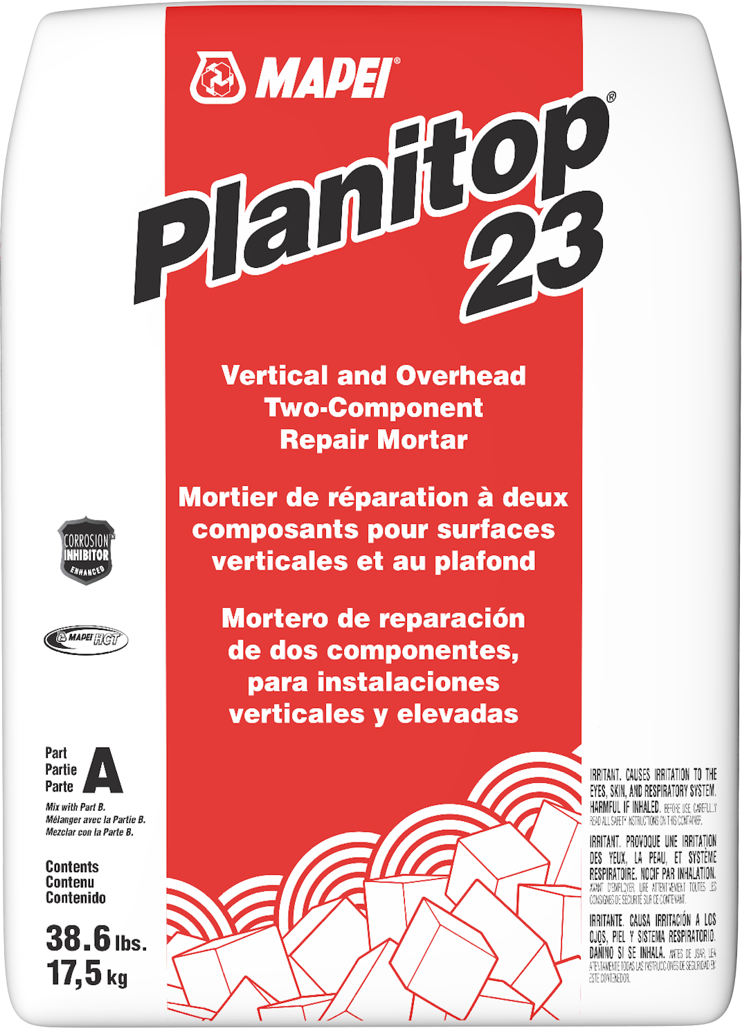 Mapei - Planitop 23 Vertical & Overhead Repair Mortar Part A 17.5 kg ...