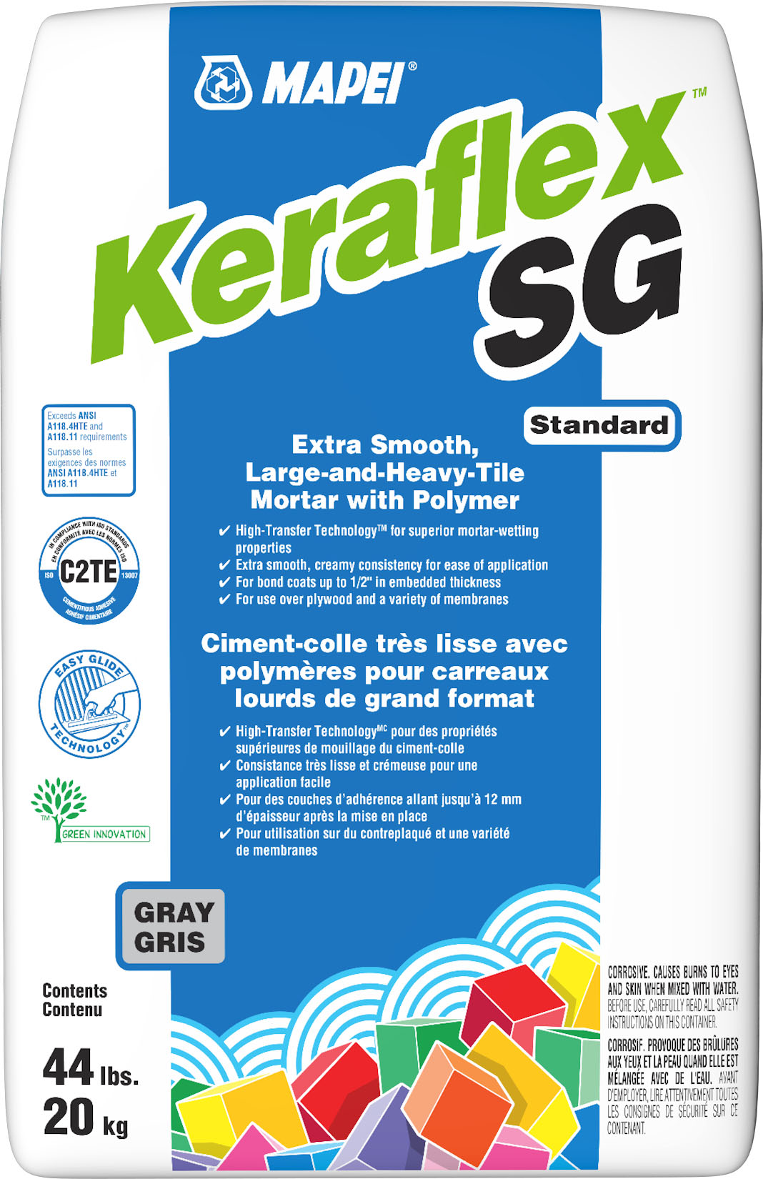 Mapei - Keraflex SG Extra Smooth Large & Heavy Tile Mortar Grey 44 lb ...